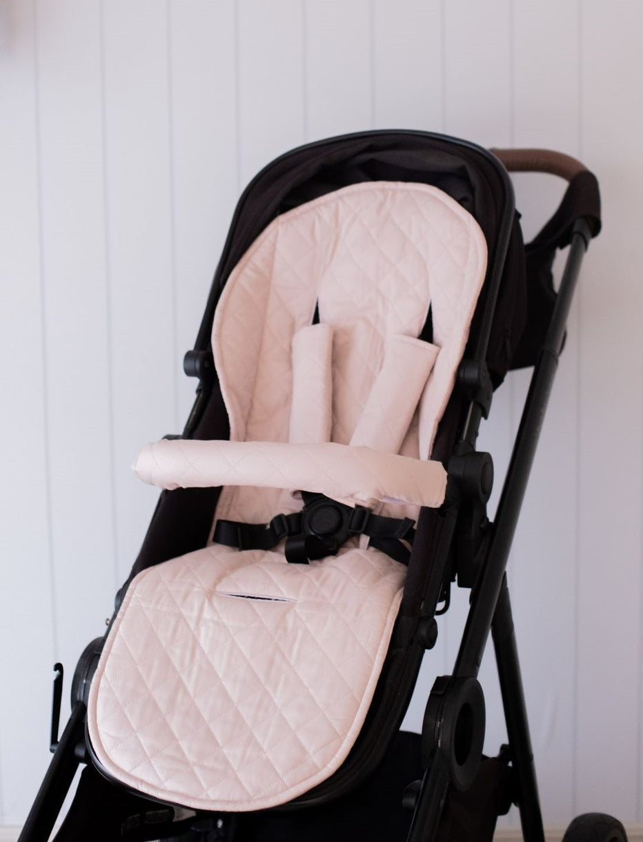 Universal Quilted Pram Liner | Lullaby Pink – Bambella Designs
