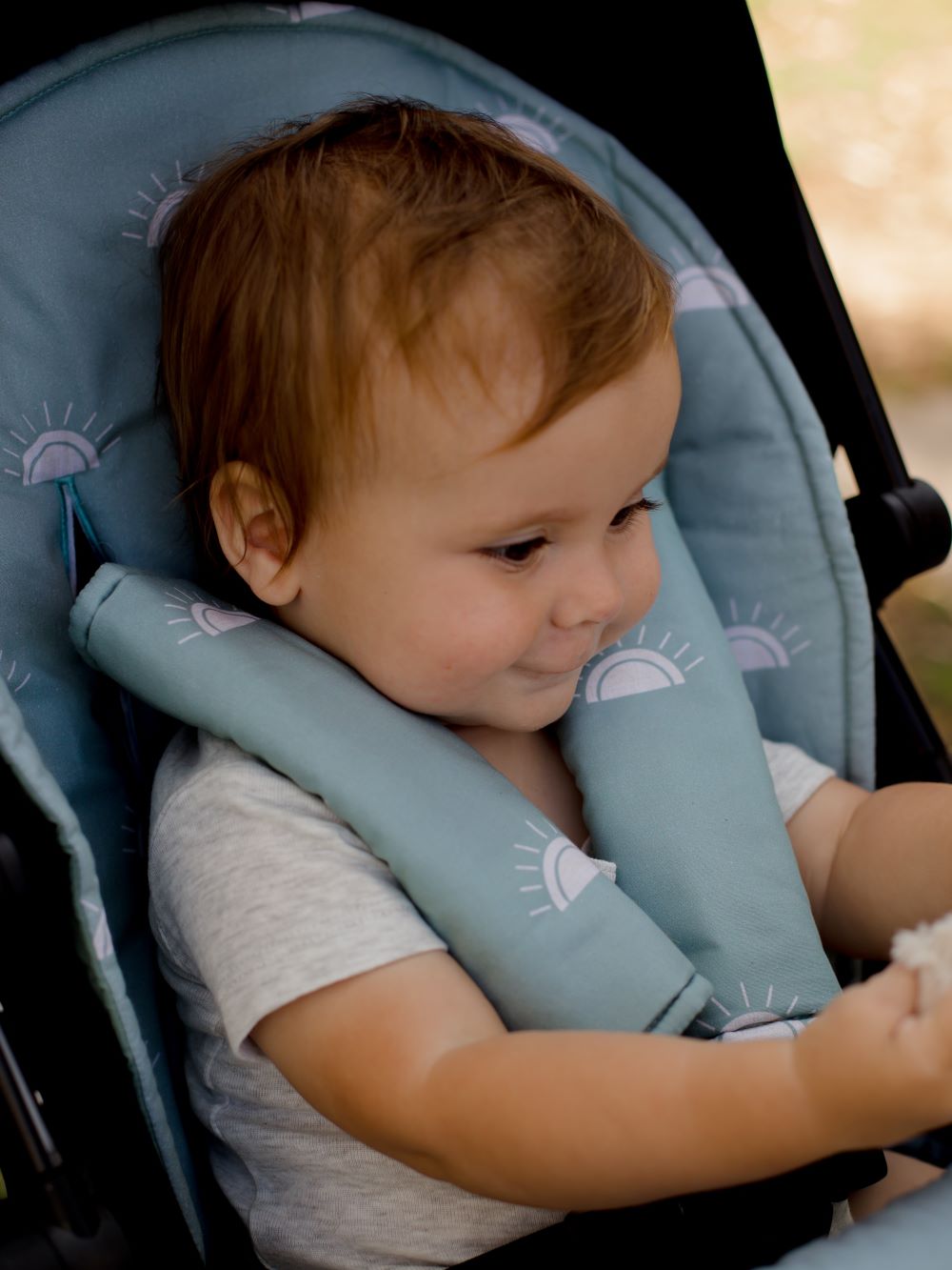 Bambella Pram Harness Covers | Sage Sunshine – Bambella Designs