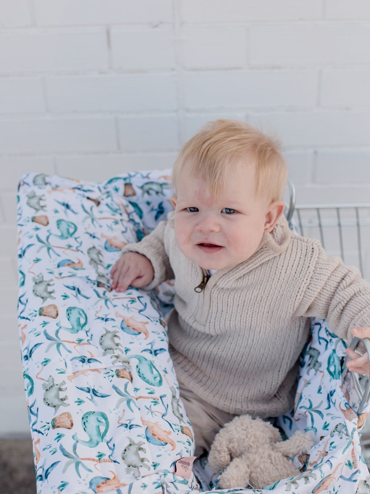 Universal Padded Trolley Liner | Wild Dinosaurs – Bambella Designs