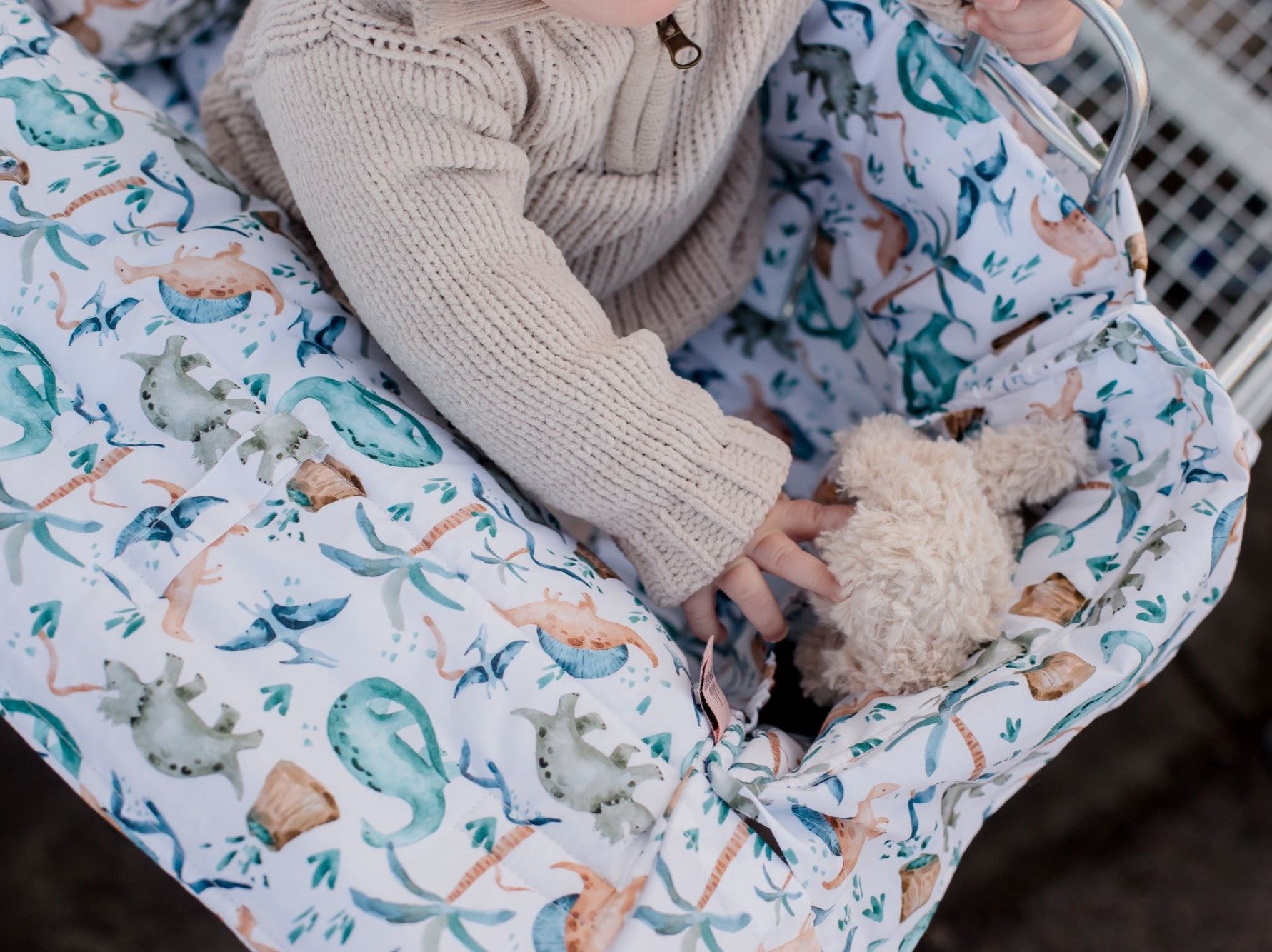 Universal Padded Trolley Liner | Wild Dinosaurs – Bambella Designs