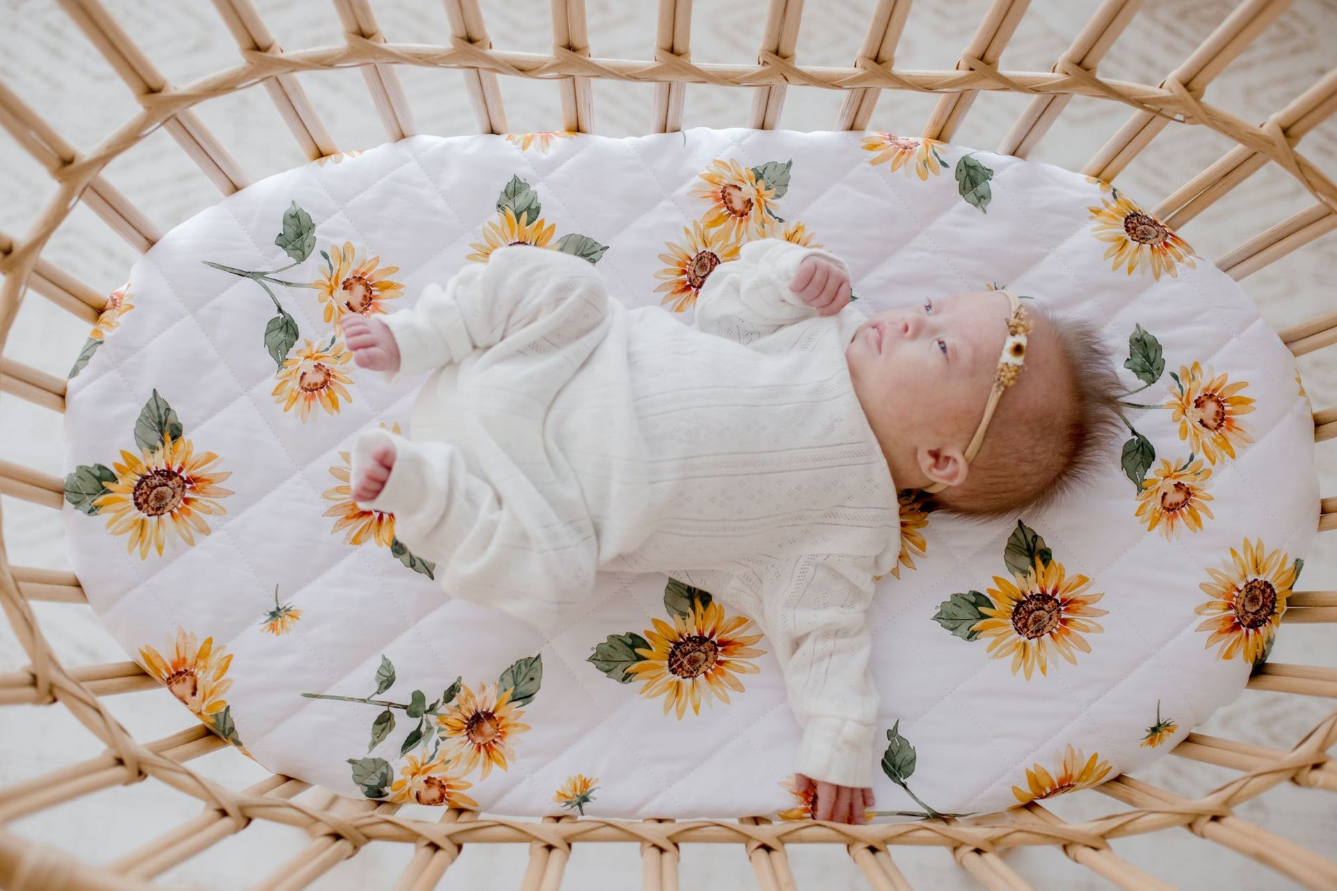 Waterproof Bassinet Sheet/Change Mat Cover | Sunny Days – Bambella Designs
