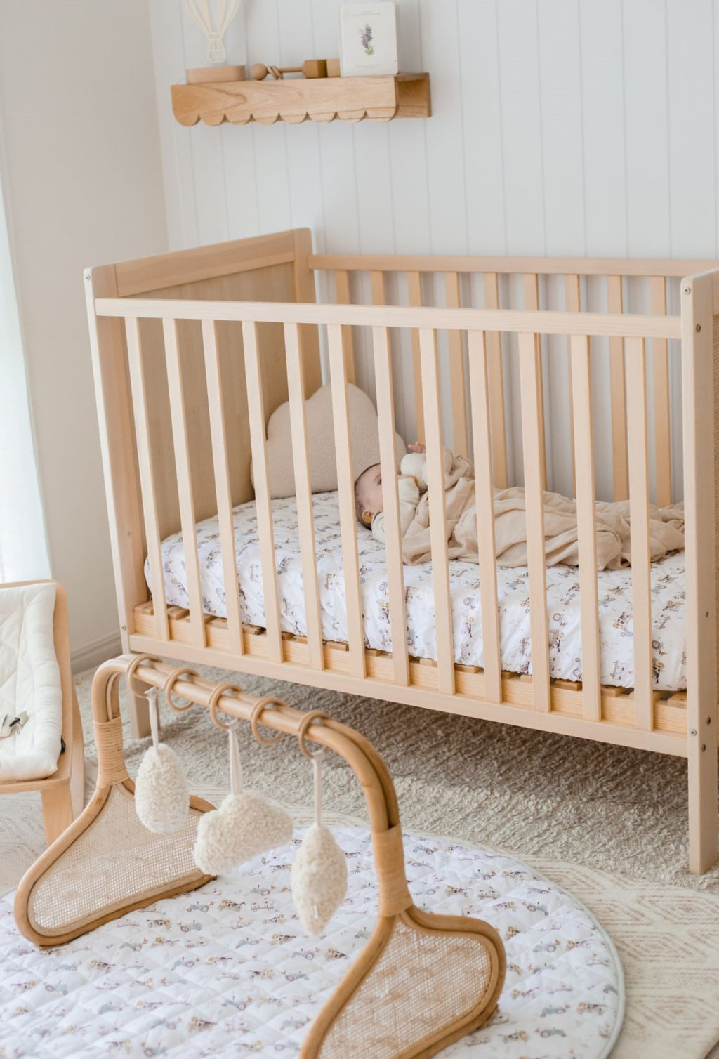 Waterproof Fitted Cot Sheet | Oakwood Farm – Bambella Designs