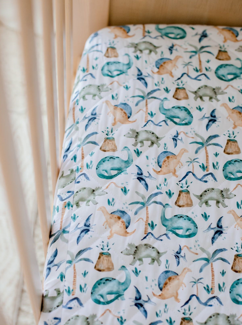 Waterproof Cot Sheet | Wild Dinosaurs – Bambella Designs