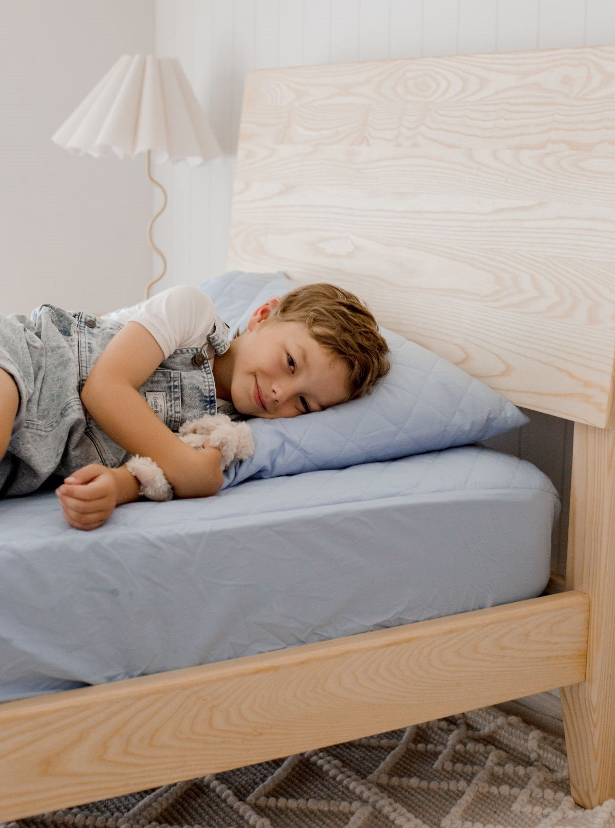 Waterproof Fitted Sheet | Dusty Sky Blue – Bambella Designs