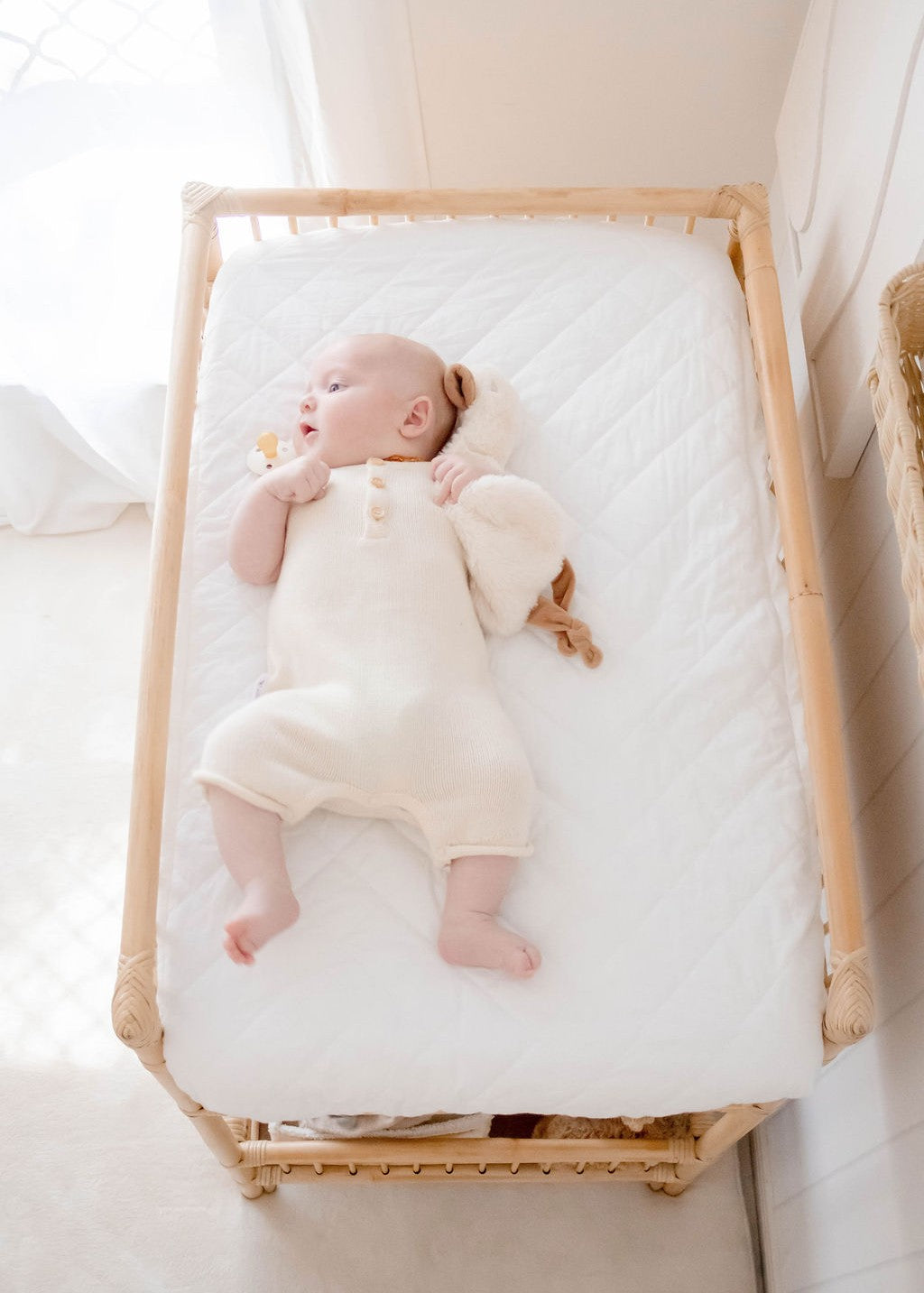 Ivory | Bambella Waterproof Co-Sleeper Fitted Sheets – Bambella Designs