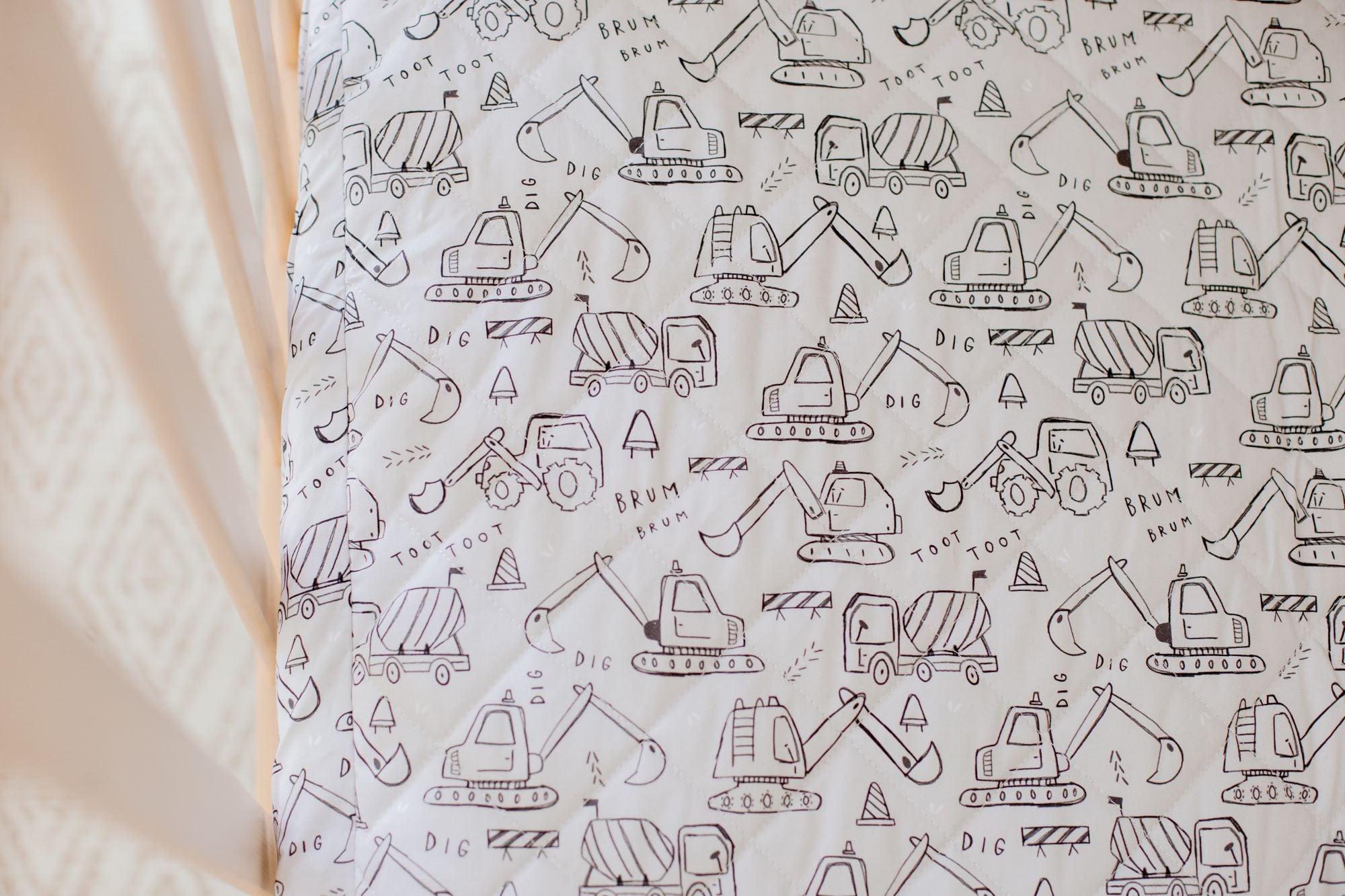 Waterproof Fitted Cot Sheet | Can You Dig It? – Bambella Designs