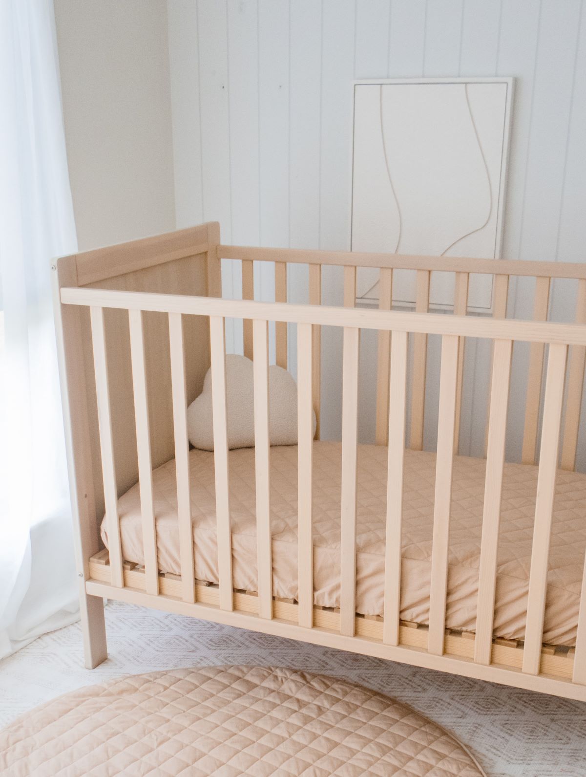 Waterproof Fitted Cot Sheet | Nude – Bambella Designs