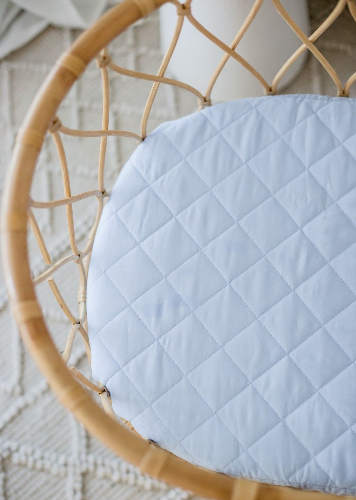 Waterproof Fitted Bassinet Sheet | Dusty Sky Blue – Bambella Designs