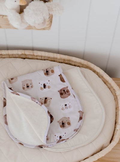 Premium Burp Cloth Duo | Bear in There & Oat – Bambella Designs