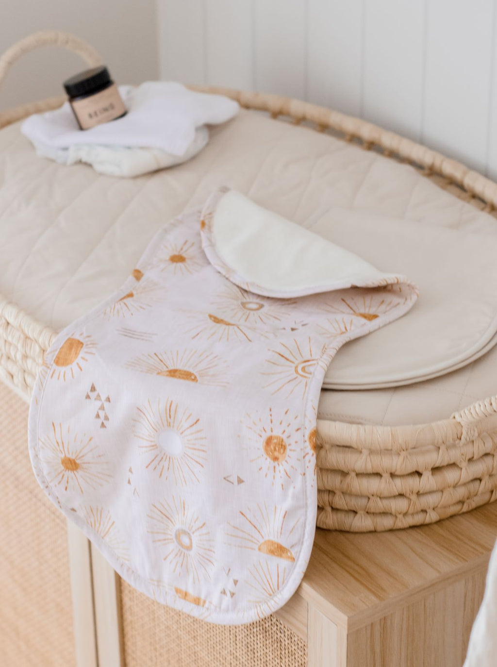 Premium Burp Cloth Duo | Bohemian Sunshine & Oat – Bambella Designs