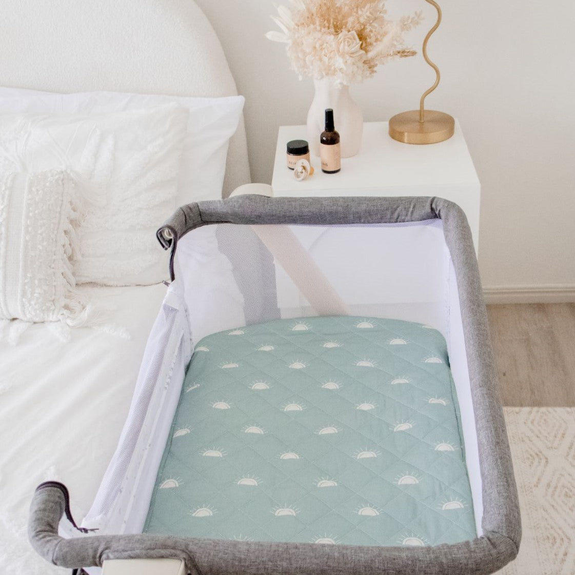 Sage Sunshine | Bambella Waterproof Co-Sleeper Fitted Sheets – Bambella ...