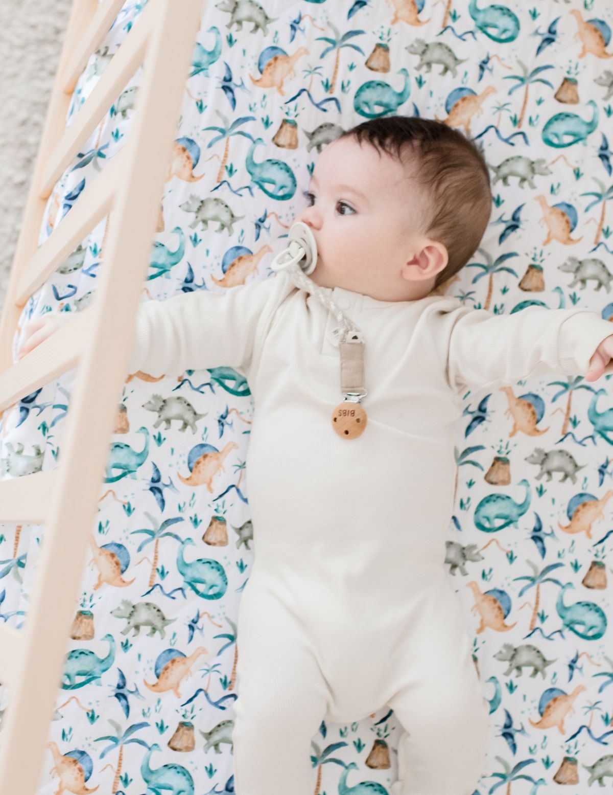 Waterproof Fitted Cot Sheet | Wild Dinosaurs – Bambella Designs