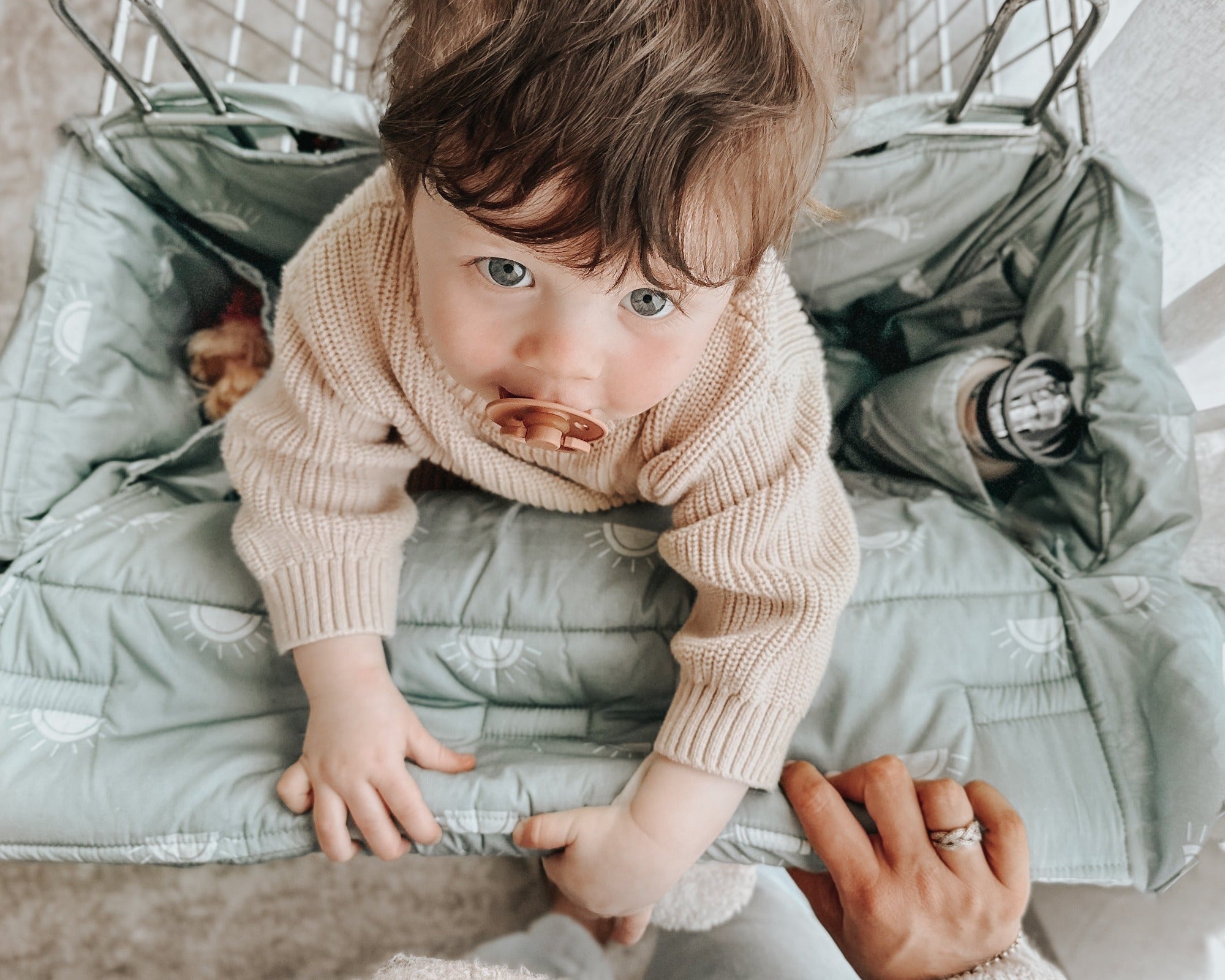 Universal Padded Trolley Liner | Sage Sunshine – Bambella Designs