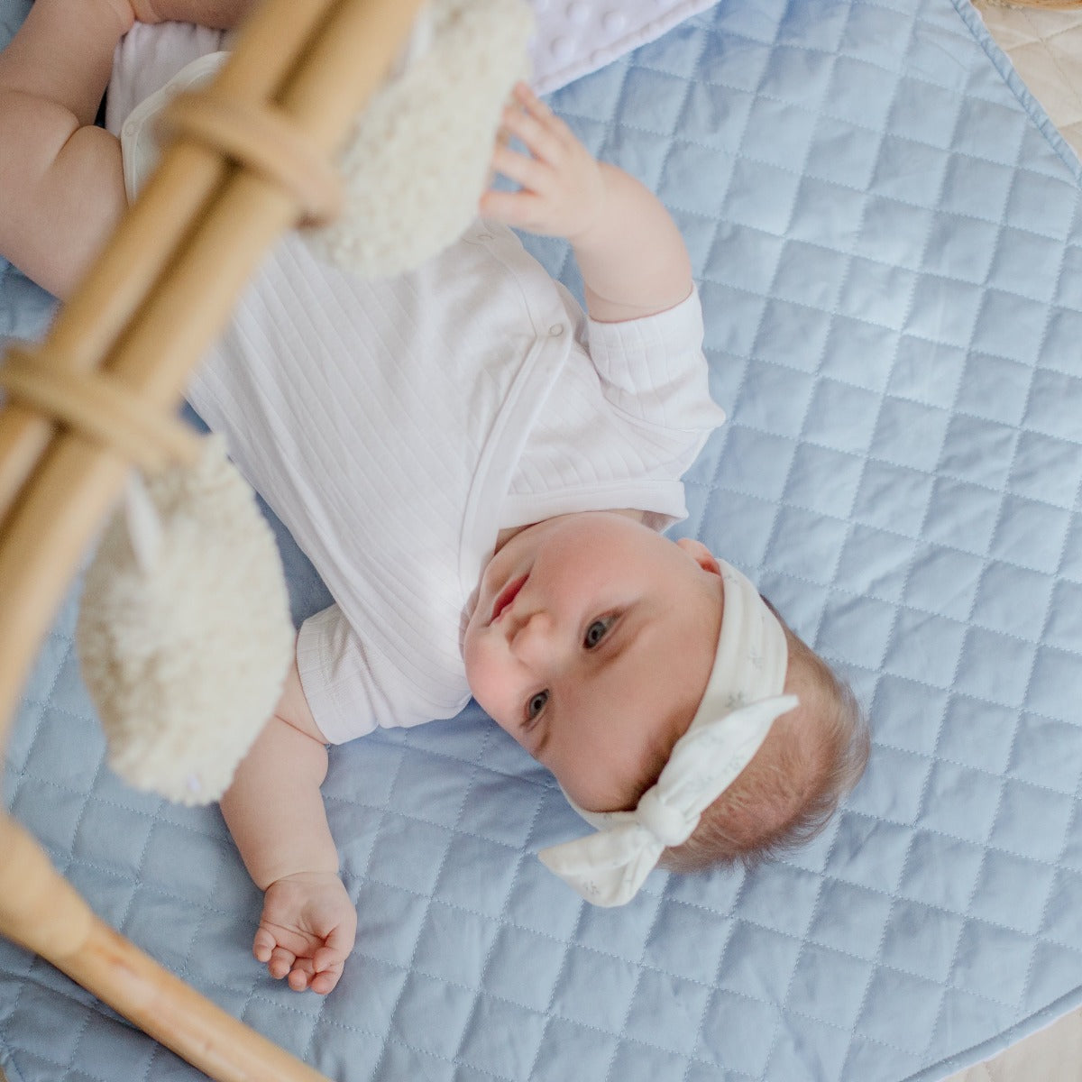 Bambella Designs Quilted Snuggle Blanket | Sky Blue