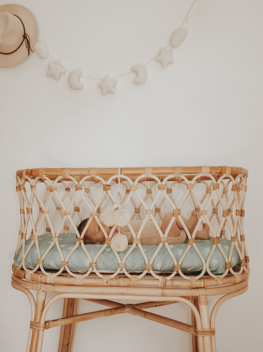 Bambella Waterproof Fitted Bassinet Sheet | Sage Sunshine – Bambella ...